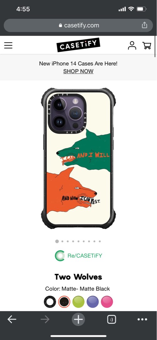Casetify - iPhone 14 Pro Cover (design two wolves), Mobile Phones & Gadgets, Mobile & Gadget ...