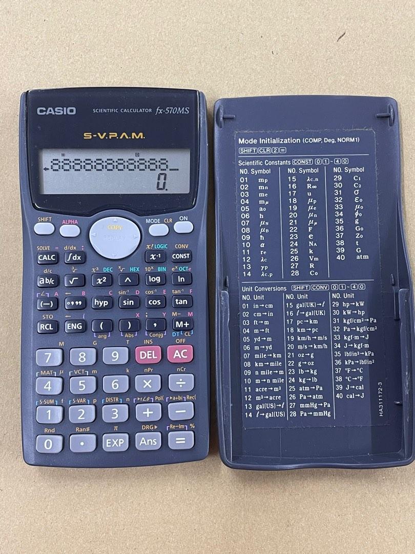 Casio fx 570 MS Scientific Calculator 计算机, Hobbies & Toys, Stationery ...