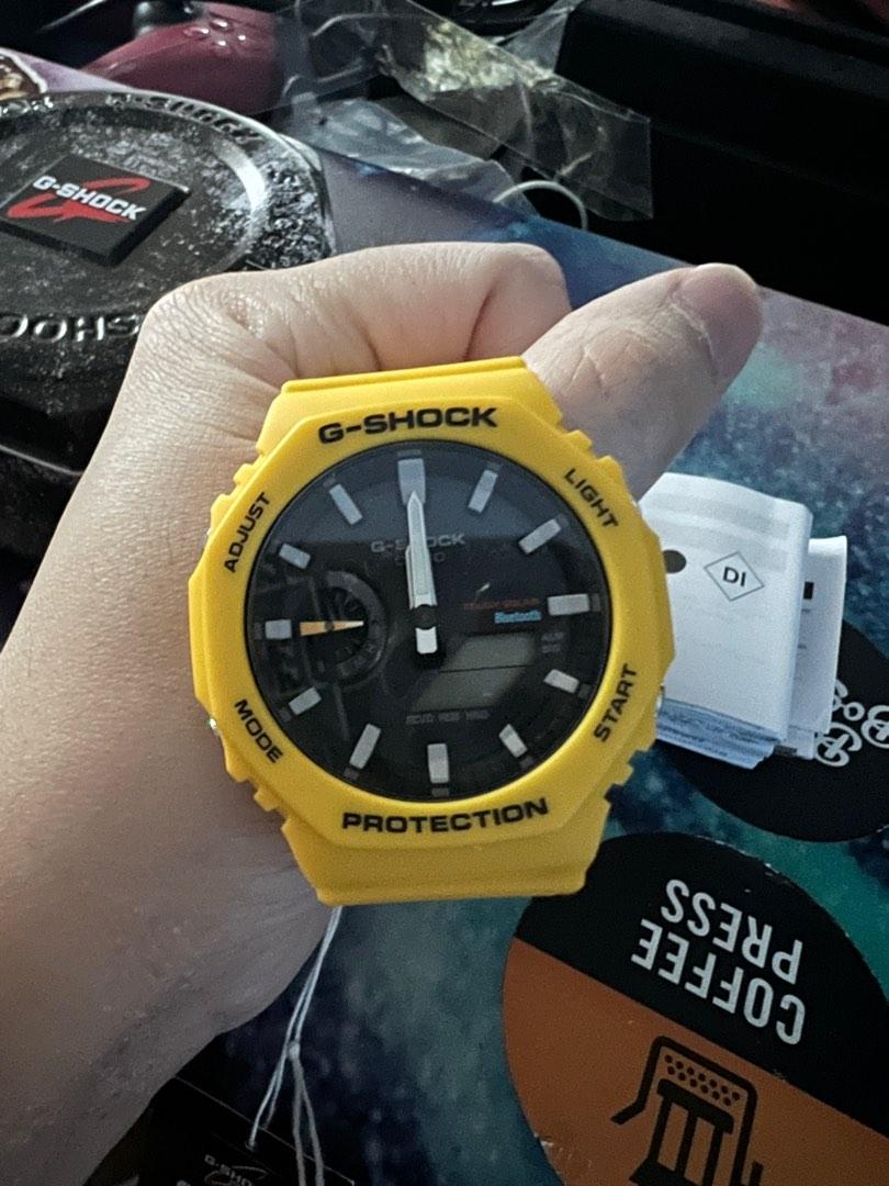 Casio G-shock GA-B2100 Yellow (Bluetooth), Men's Fashion, Watches ...