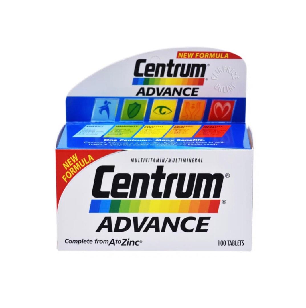 Centrum Advance Multivitamin 100s, Health & Nutrition, Health ...