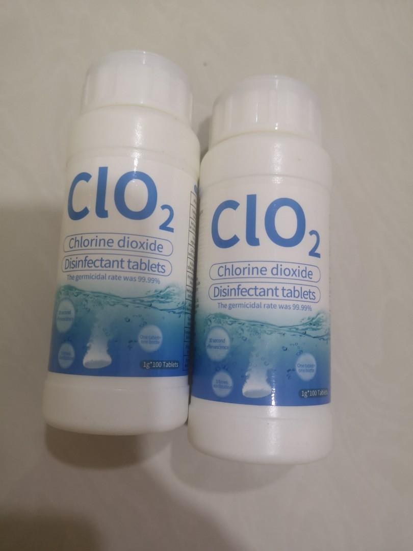Clo Chlorine Dioxide Disinfectant Tablets 100pcs, Beauty & Personal ...