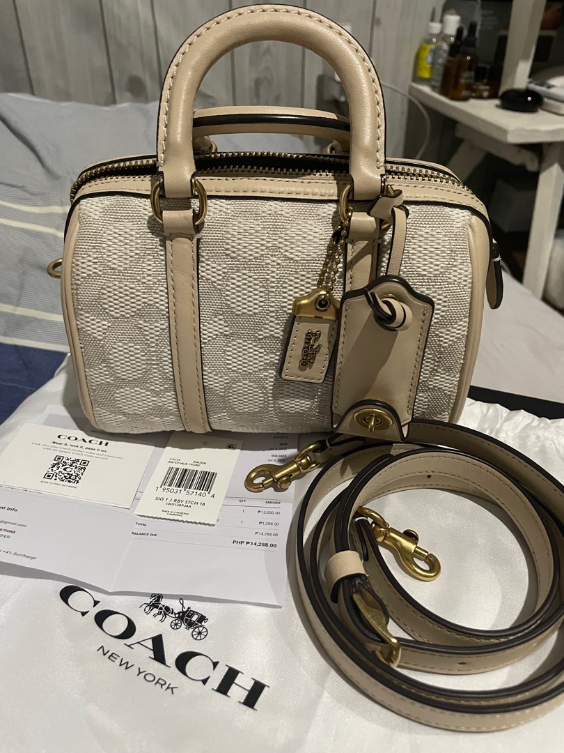 Coach Ruby Satchel 18 Jacquard, Luxury, Bags & Wallets on Carousell