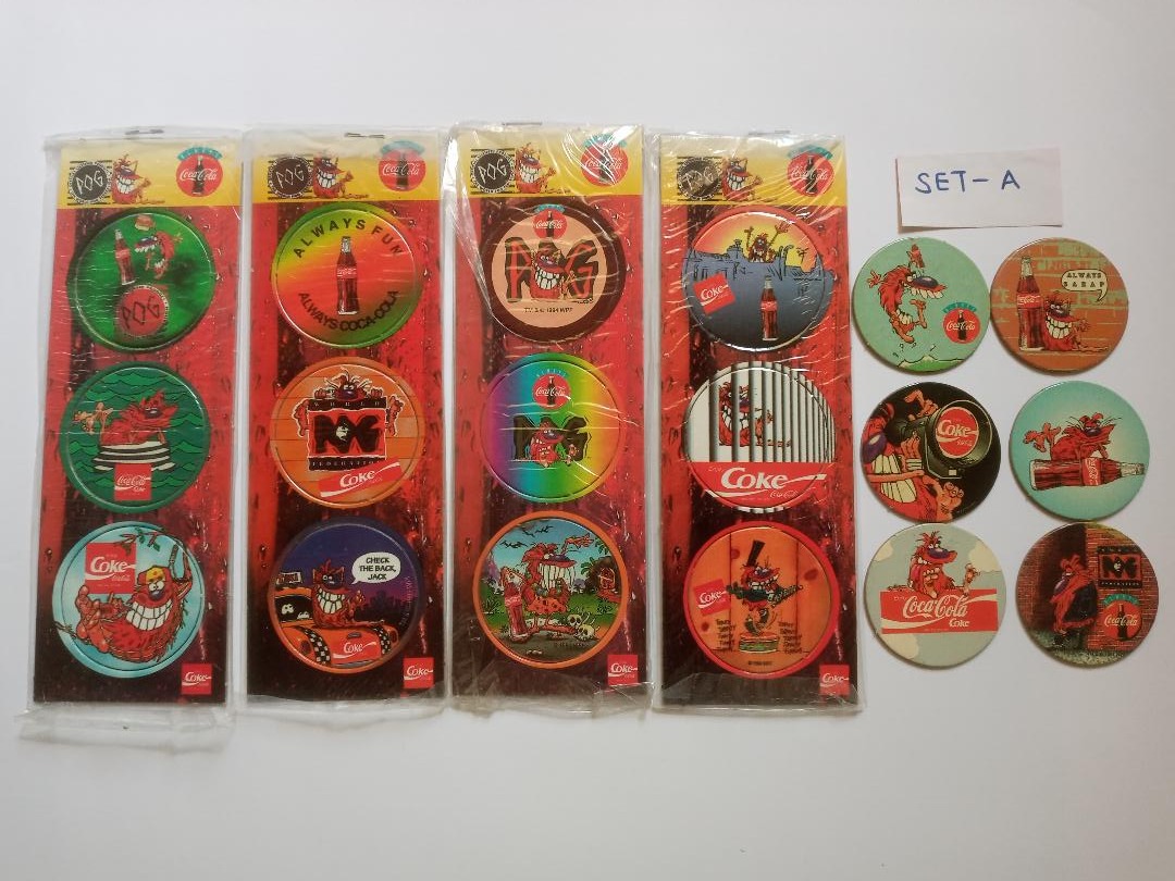 Coca Cola Coke POGS Set A (12+6) pcs, Hobbies & Toys, Memorabilia ...