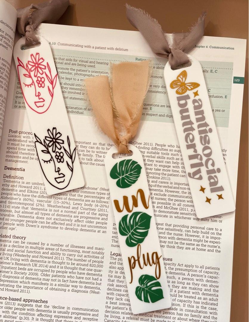 Customised Acrylic bookmark, Hobbies & Toys, Stationery & Craft, Handmade Craft on Carousell