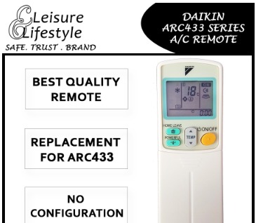 Daikin Aircon Remote Control ARC433 Daikin Remote (FC1526), Furniture ...