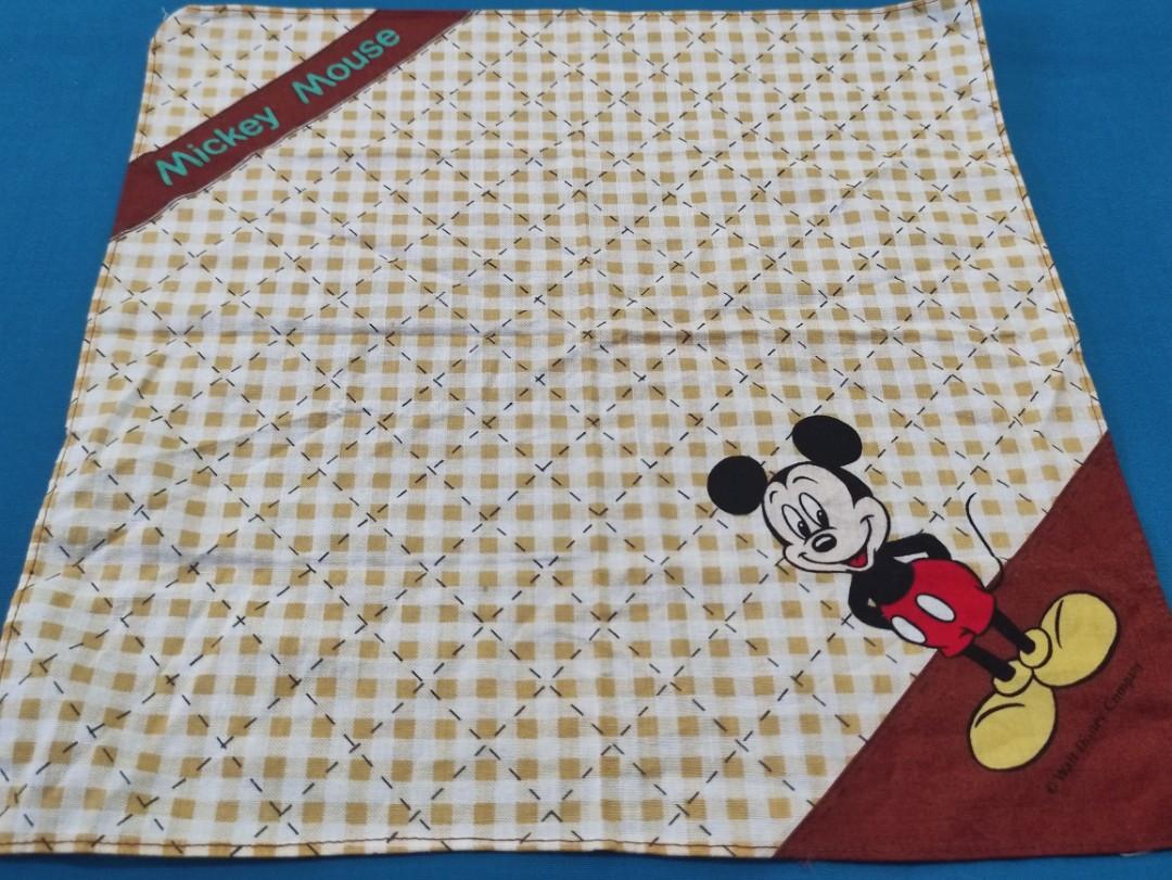 Disney Mickey Mouse Checkered Pattern Handkerchief, Hobbies & Toys ...