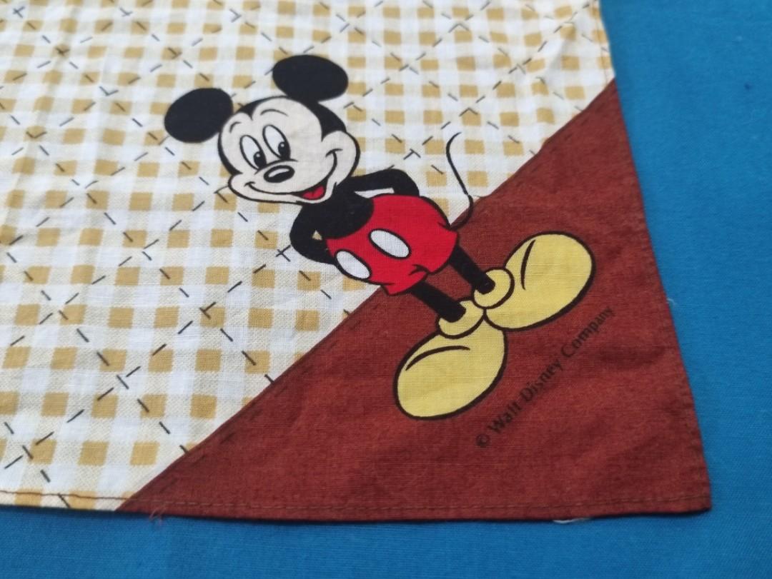 Disney Mickey Mouse Checkered Pattern Handkerchief, Hobbies & Toys ...