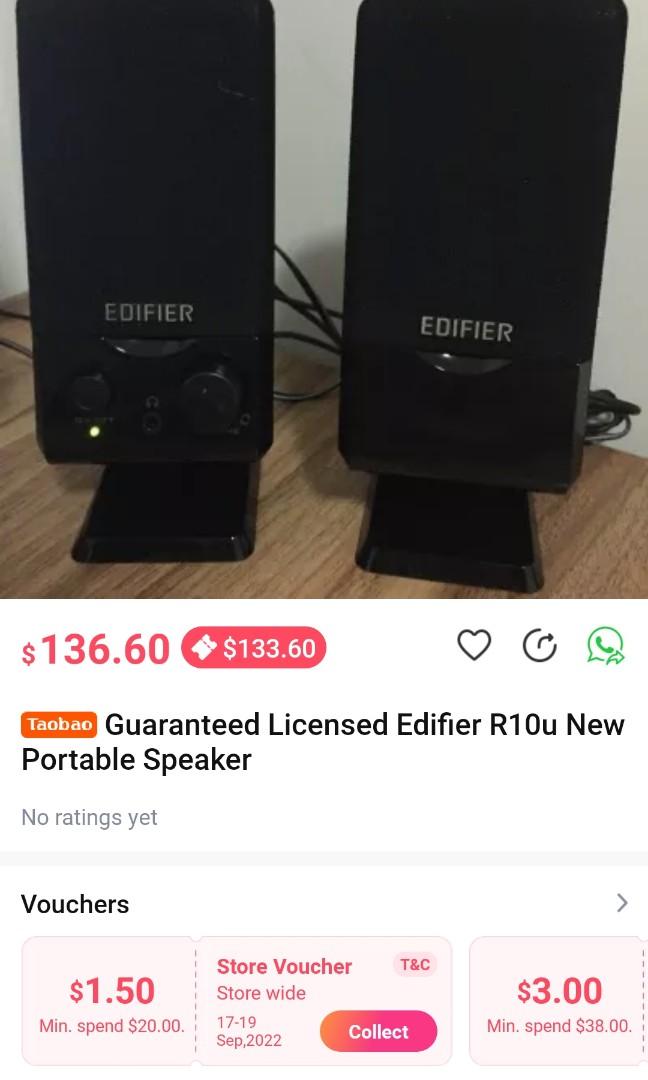 EDIFIER R10U PORTABLE SPEAKER, Audio, Soundbars, Speakers & Amplifiers ...