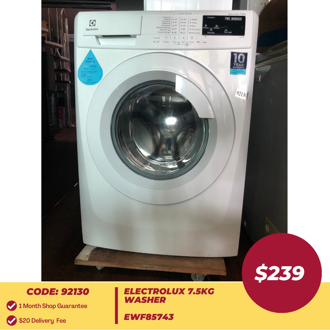 ELECTROLUX 7.5KG Washer EWF85743 (92130), TV & Home Appliances, Washing ...