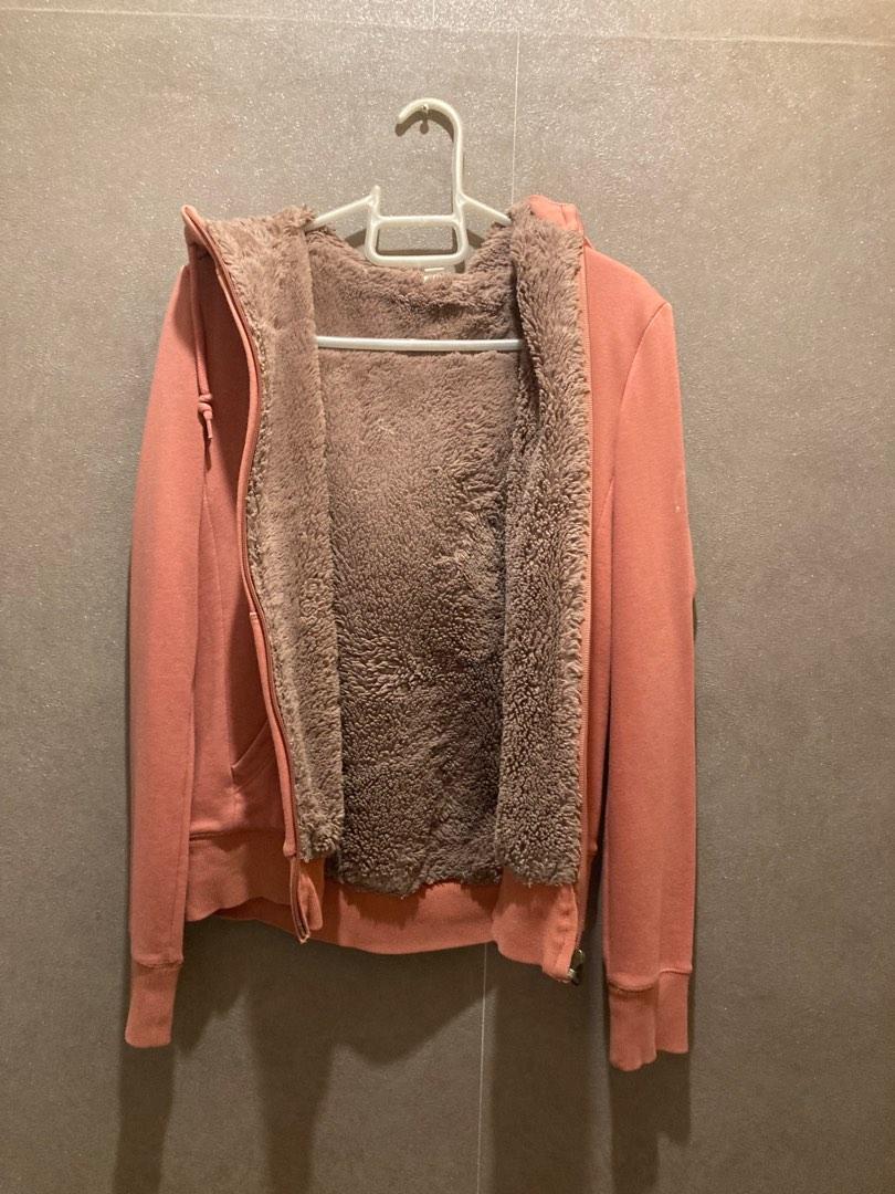 [ESSENTIALS] Authentic Uniqlo Fur-lined Pink Jacket., Women's Fashion ...