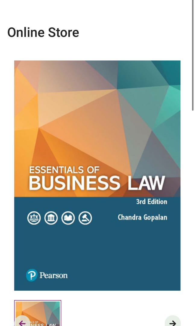 Essentials Of Business Law, Hobbies & Toys, Books & Magazines ...