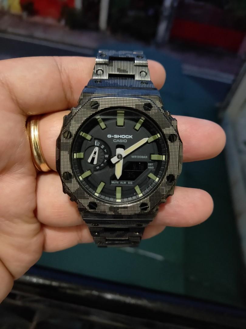 G shock GA2100 casio oak mod military green camo complete, Men's ...