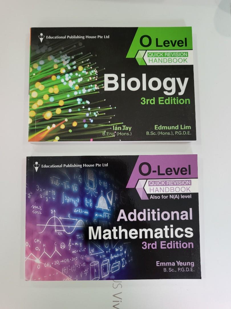 GCE O LEVEL Additonal Mathematics 3rd Edition and GCE Biology 3rd ...
