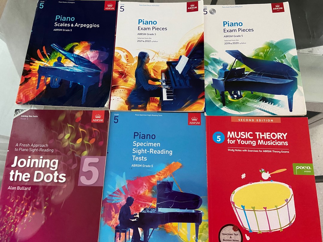 Grade 5 piano books whole set - pieces, theory, sight reading, scales ...