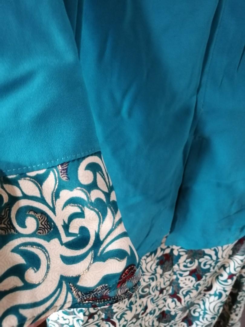 Hari Raya Baju Kebaya in Teal, Women's Fashion, Muslimah Fashion, Baju ...