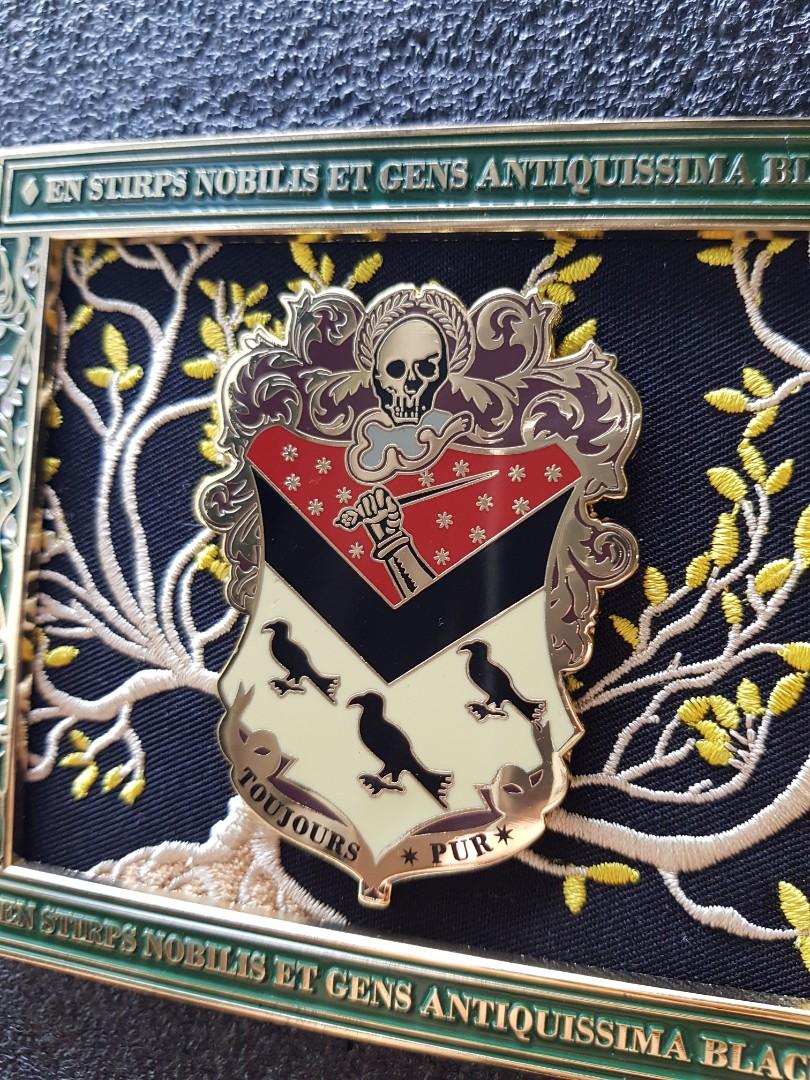 Harry Potter Black Family crest pin set with black patch (fan art ...