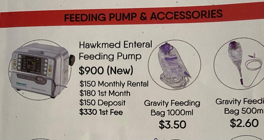 Hawkmed enteral feeding pump, Health & Nutrition, Medical Supplies ...
