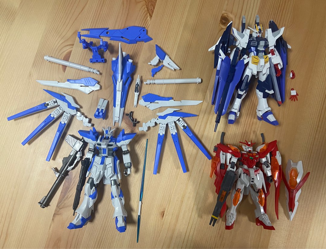 Hg bf build fighter zgmf WING-GUNDAM ZERO HONDO & Hi-V gundam VRABE & amazing strike freedom ...