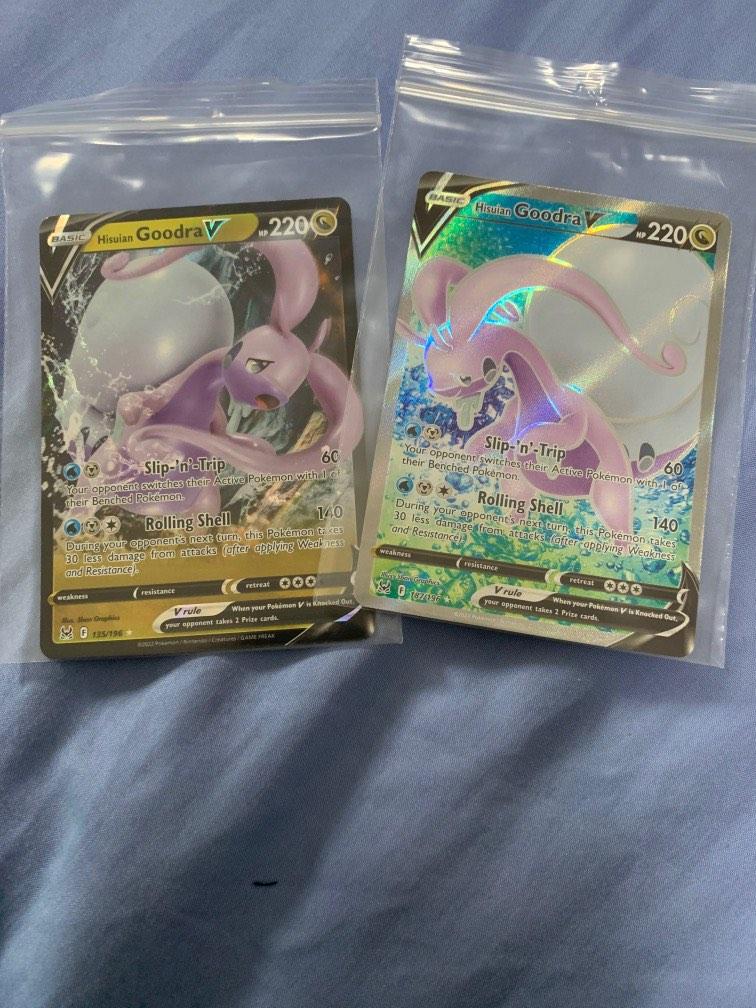 Hisuian Goodra V and Alternate art Goodra V, Hobbies & Toys, Toys ...