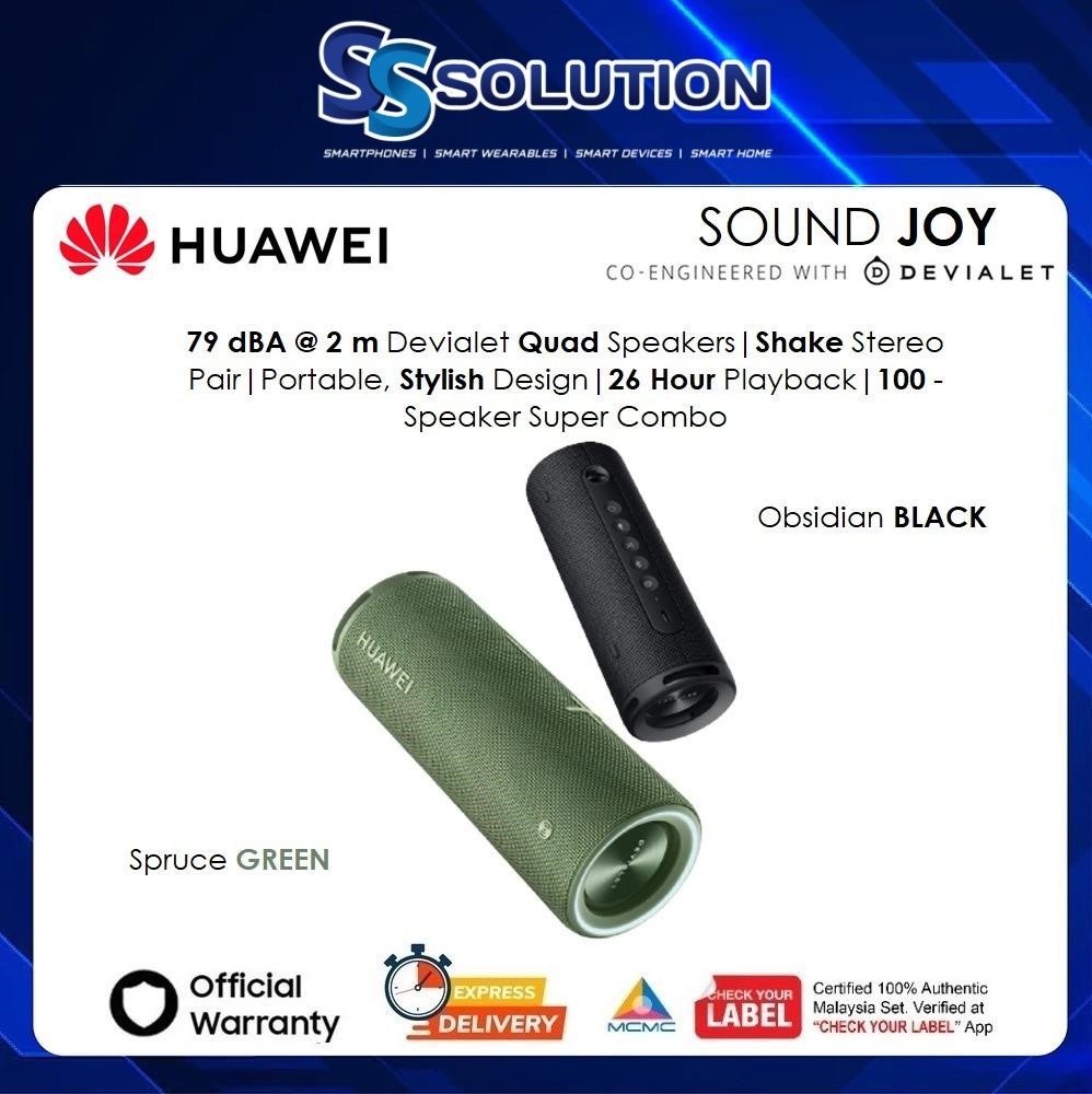HUAWEI Sound Joy Speaker | Devialet 4-unit Punch Sound, Audio, Portable ...