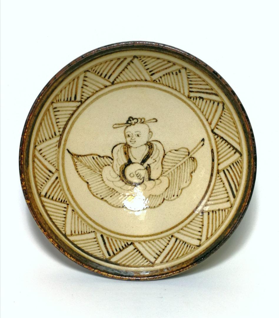 IINV048 – A Cizhou ware bowl of a boy on a plantain leaf Yuan-Ming ...