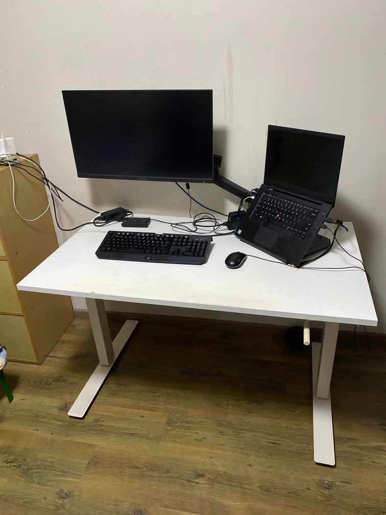 IKEA TROTTEN study table desk sit/stand -35%off, Furniture & Home ...