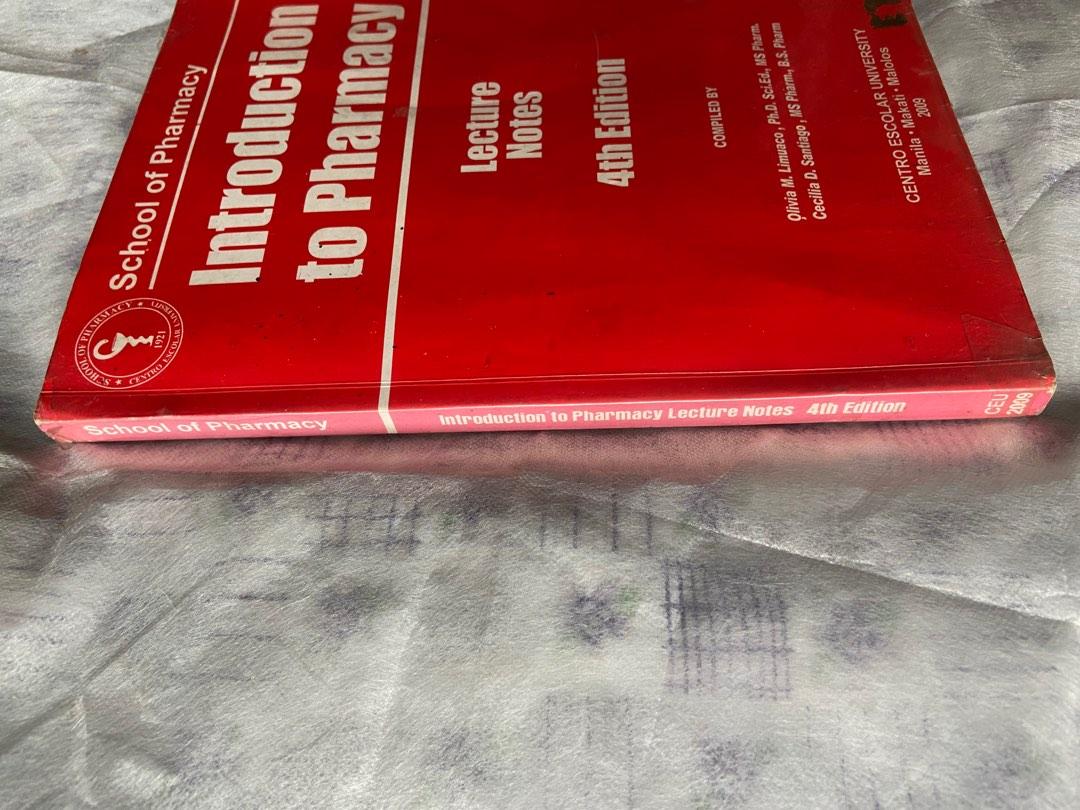 Introduction to Pharmacy Lecture notes 4th Edition (CEU Textbook ...