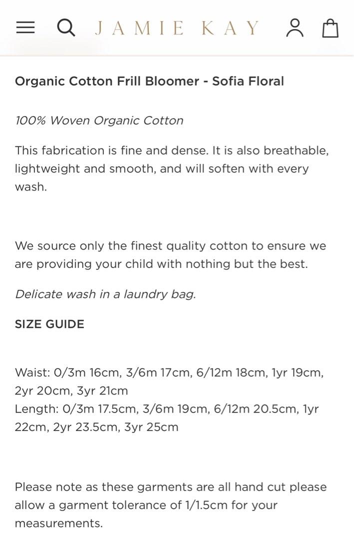 Jamie Kay Sofia Floral Bloomer (2 year old), Babies & Kids, Babies ...