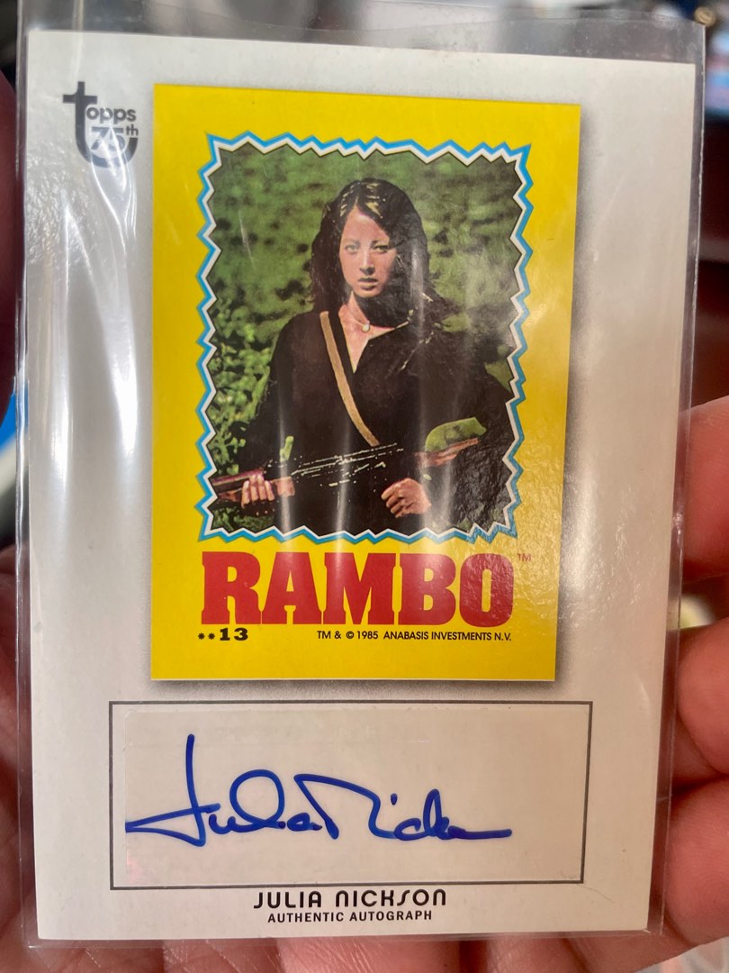 Julia Nickson Rambo auto first blood II, 興趣及遊戲, 收藏品及紀念品, 明星周邊 - Carousell