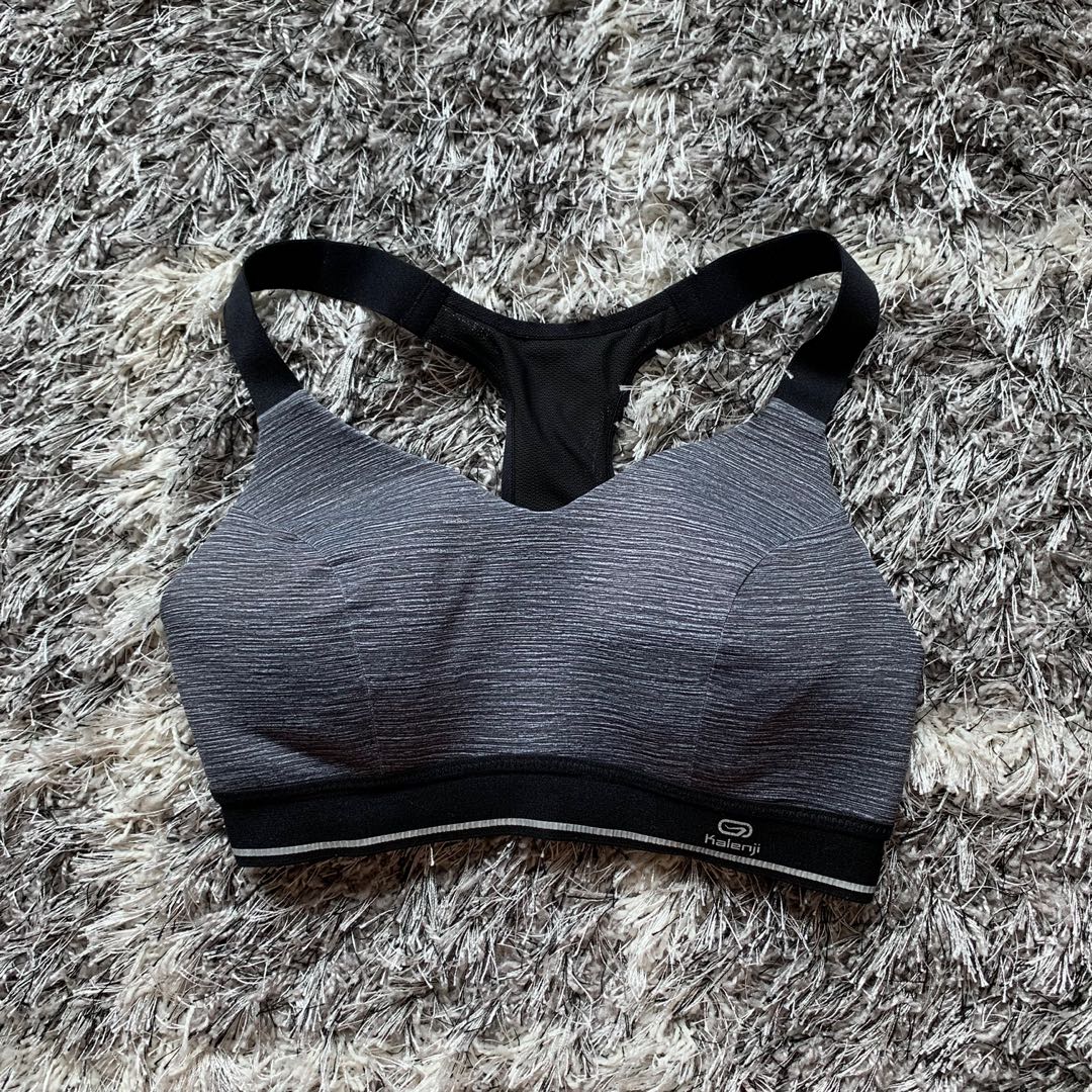 Kalenji Gray Sports Bra, Women's Fashion, Activewear on Carousell