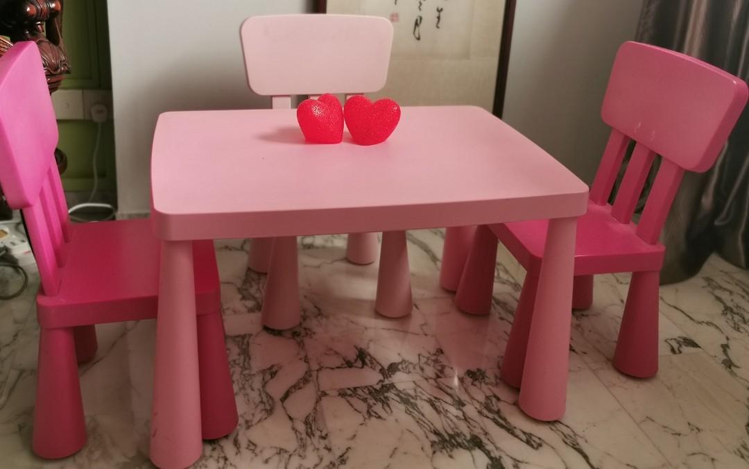 Kids ikea pink table, Babies & Kids, Baby Nursery & Kids Furniture ...
