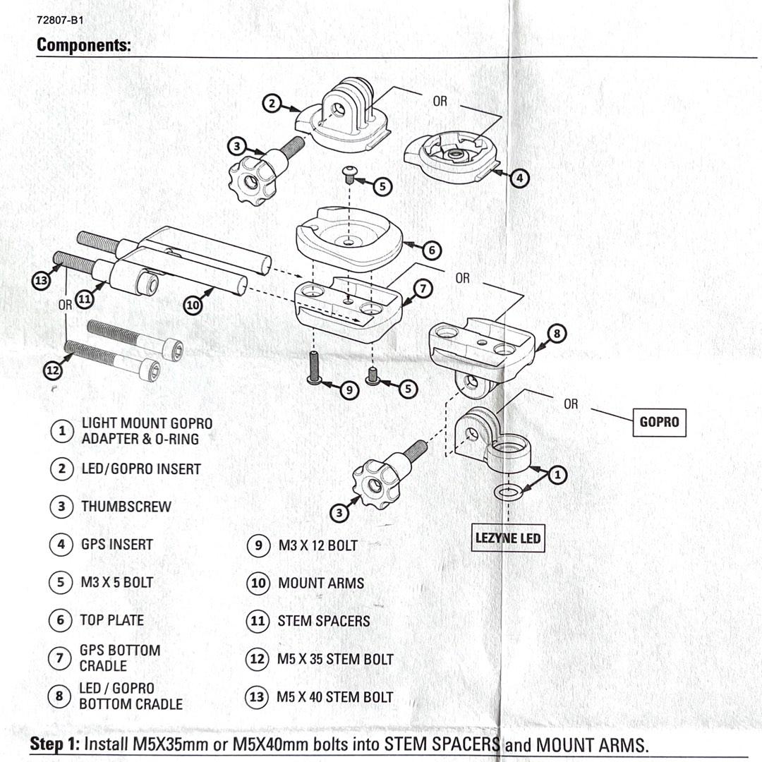 Lezyne Direct X-Lock, GoPro, Light Mount System, Sports Equipment ...