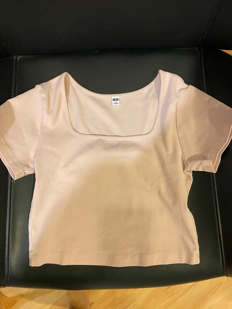 Light Pink Uniqlo Top, Women's Fashion, Tops, Shirts on Carousell