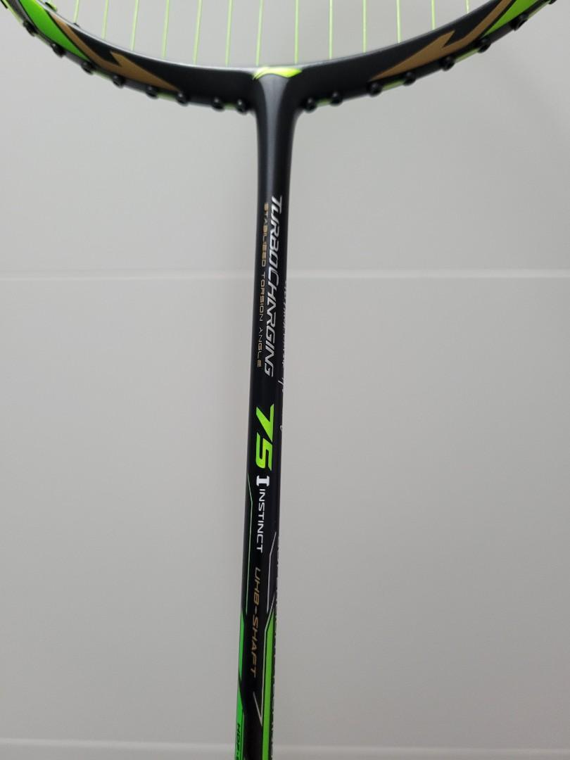 Li-Ning Badminton 2018 Turbo Charging 75I Natsir Light Racket | Black ...