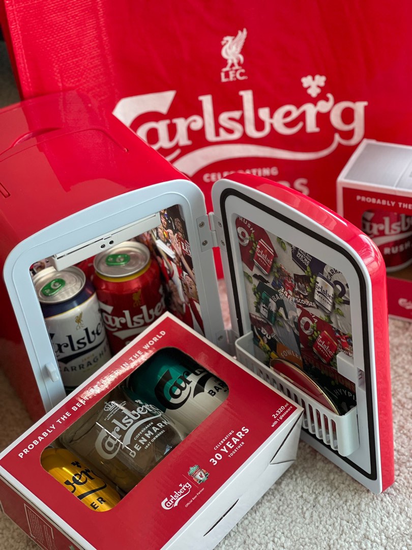 Liverpool Carlsberg 30th Anniversary Set - All 6 Jersey Cans ...