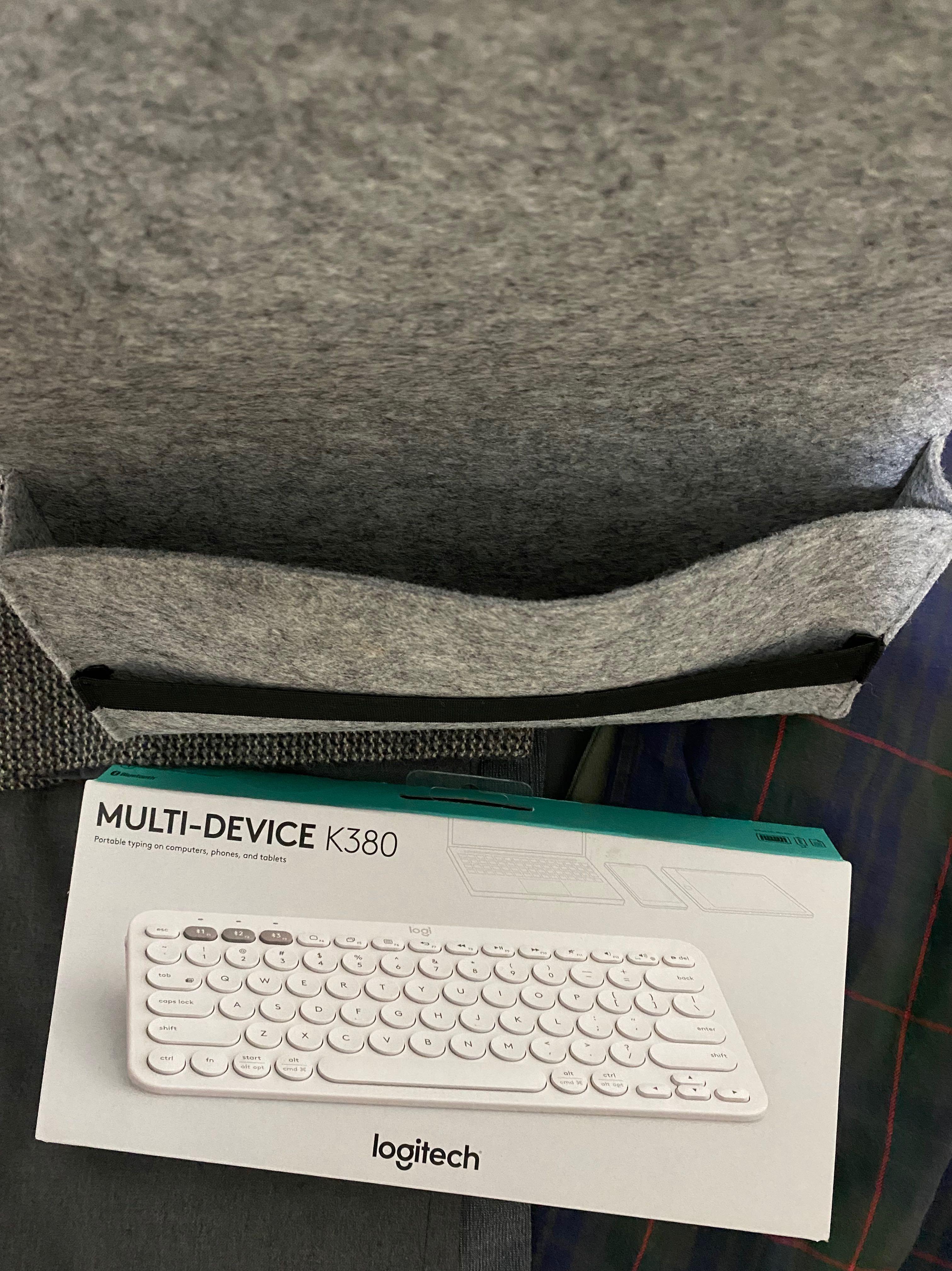 Logitech K380 White Keyboard with Case, Computers & Tech, Parts ...