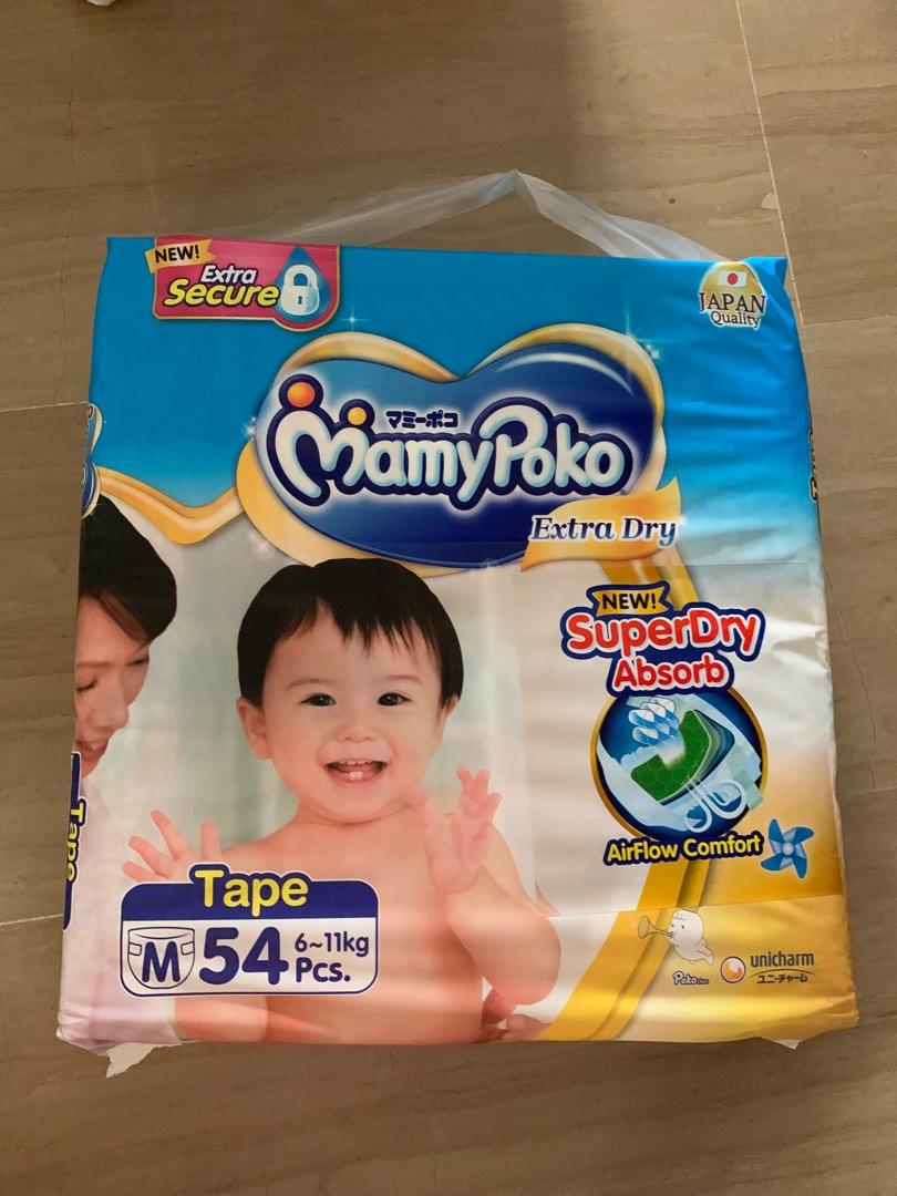 MammyPoko Extra Dry - Size M (1 pack consists of 54pcs), Babies & Kids ...