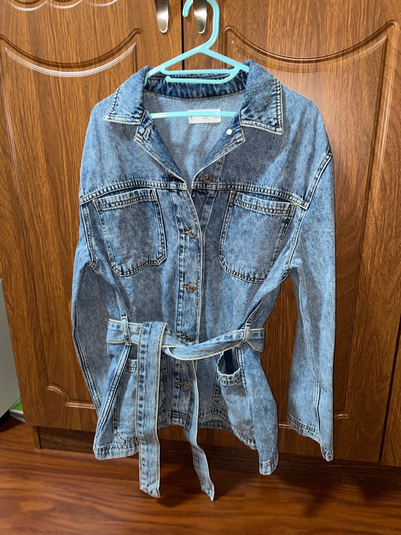 MNG Mango Washed Denim Jacket, Women's Fashion, Coats, Jackets and ...