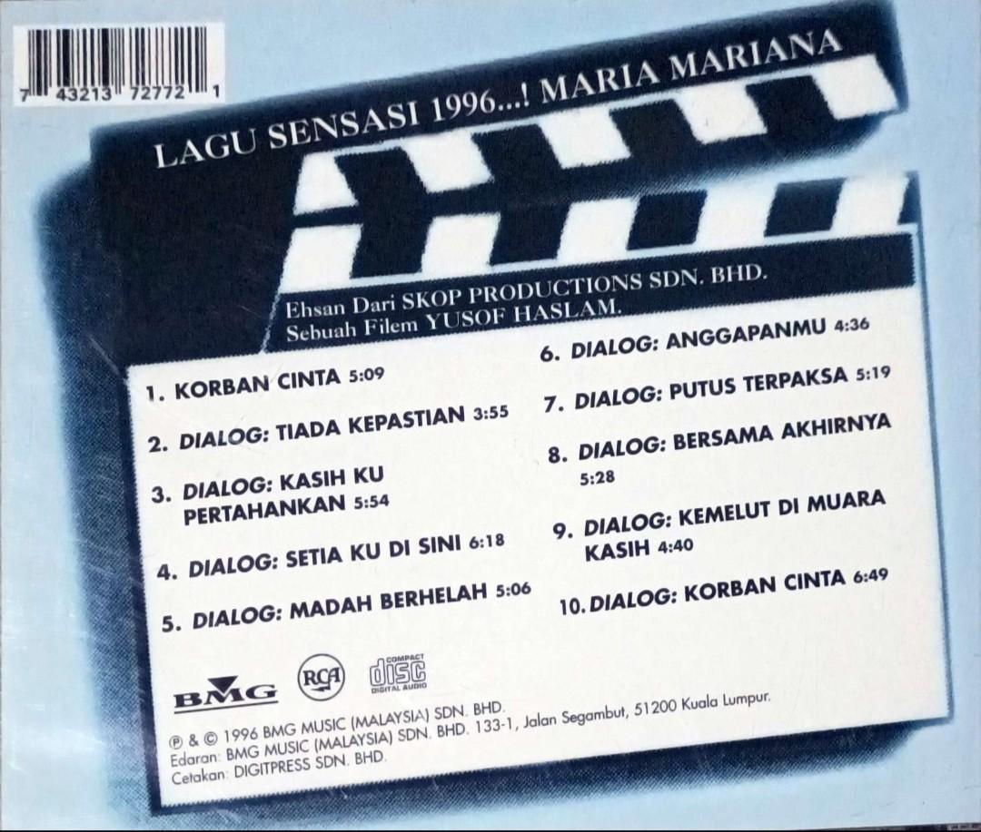 MARIA MARIANA Soundtrack CDR, Hobbies & Toys, Music & Media, CDs & DVDs ...