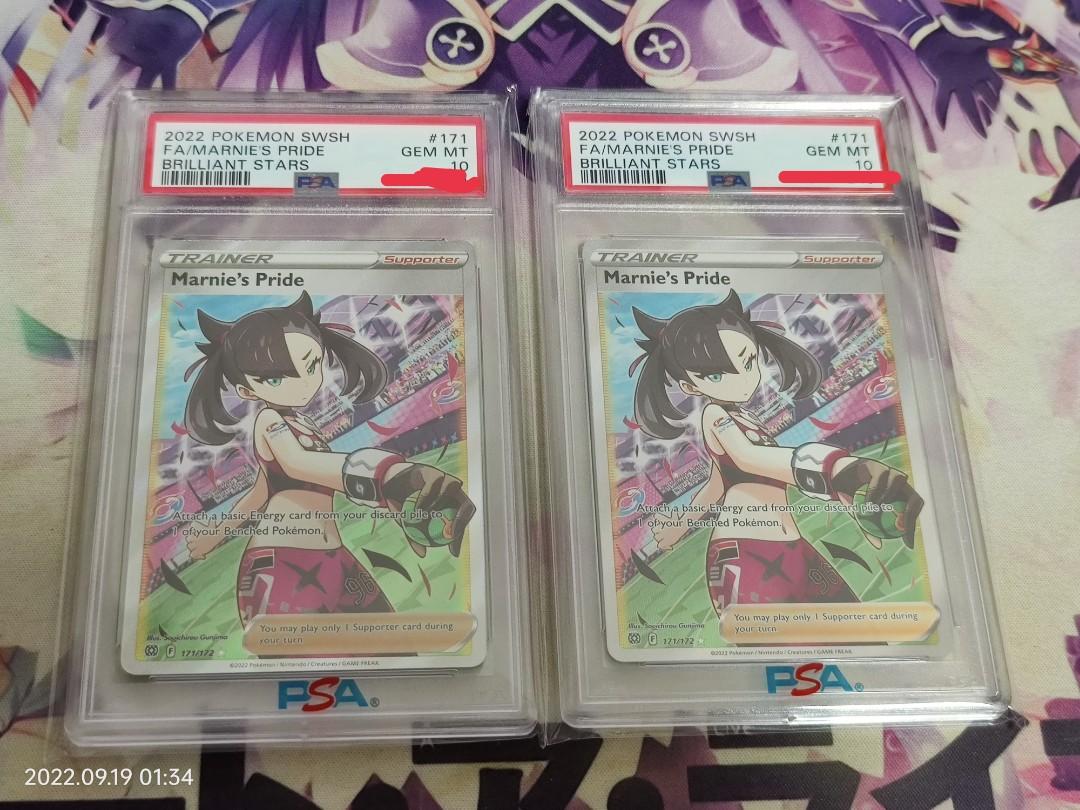 Marnie's pride full art trainer psa 10 pokemon brilliant stars card, Hobbies & Toys, Toys ...