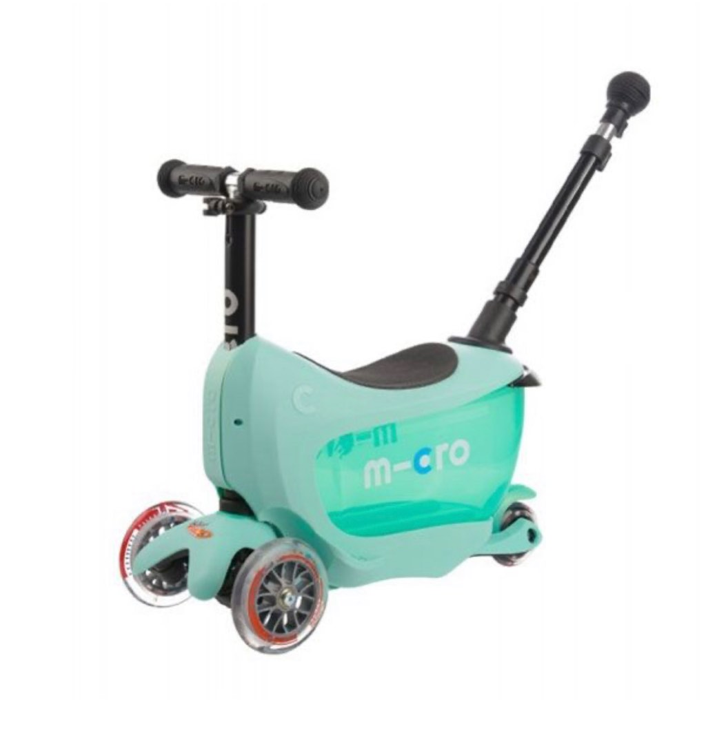 Micro Mini 2 Go Deluxe Plus Scooter in Mint ride-on 3-in-1, Babies ...