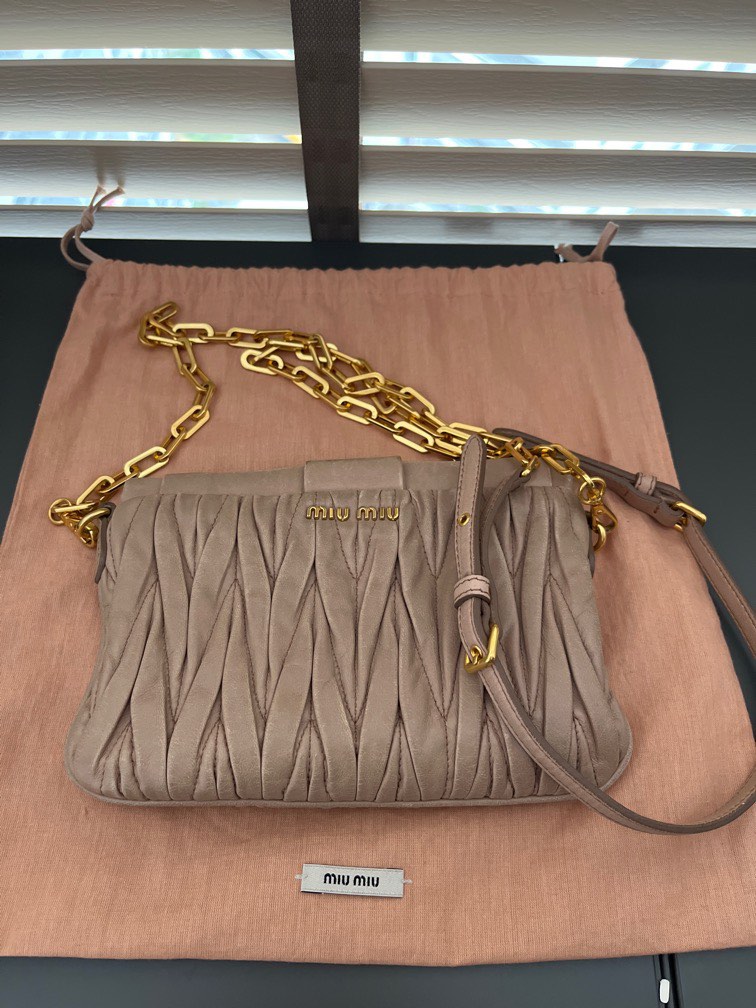 Miu Miu Mini Leather Bag, Women's Fashion, Bags & Wallets, Purses ...