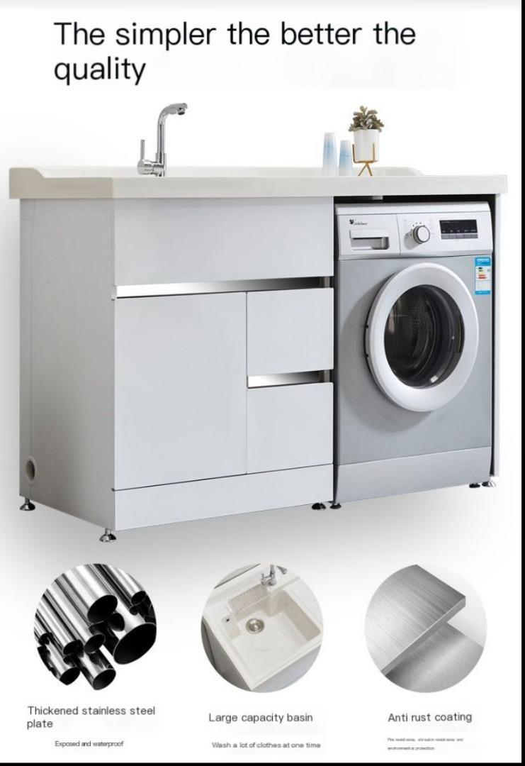 "MULTIPLE VARIATIONS Stainless steel balcony washing machine cabinet ...