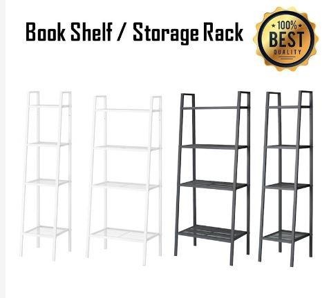 Multipurpose Shelf Unit 4 Tier Book Shelf Storage Rack Storage Cabinet ...