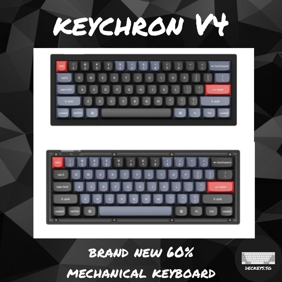 ⌨️[NEW] Keychron V4 60% Custom mechanical keyboard with switches and ...