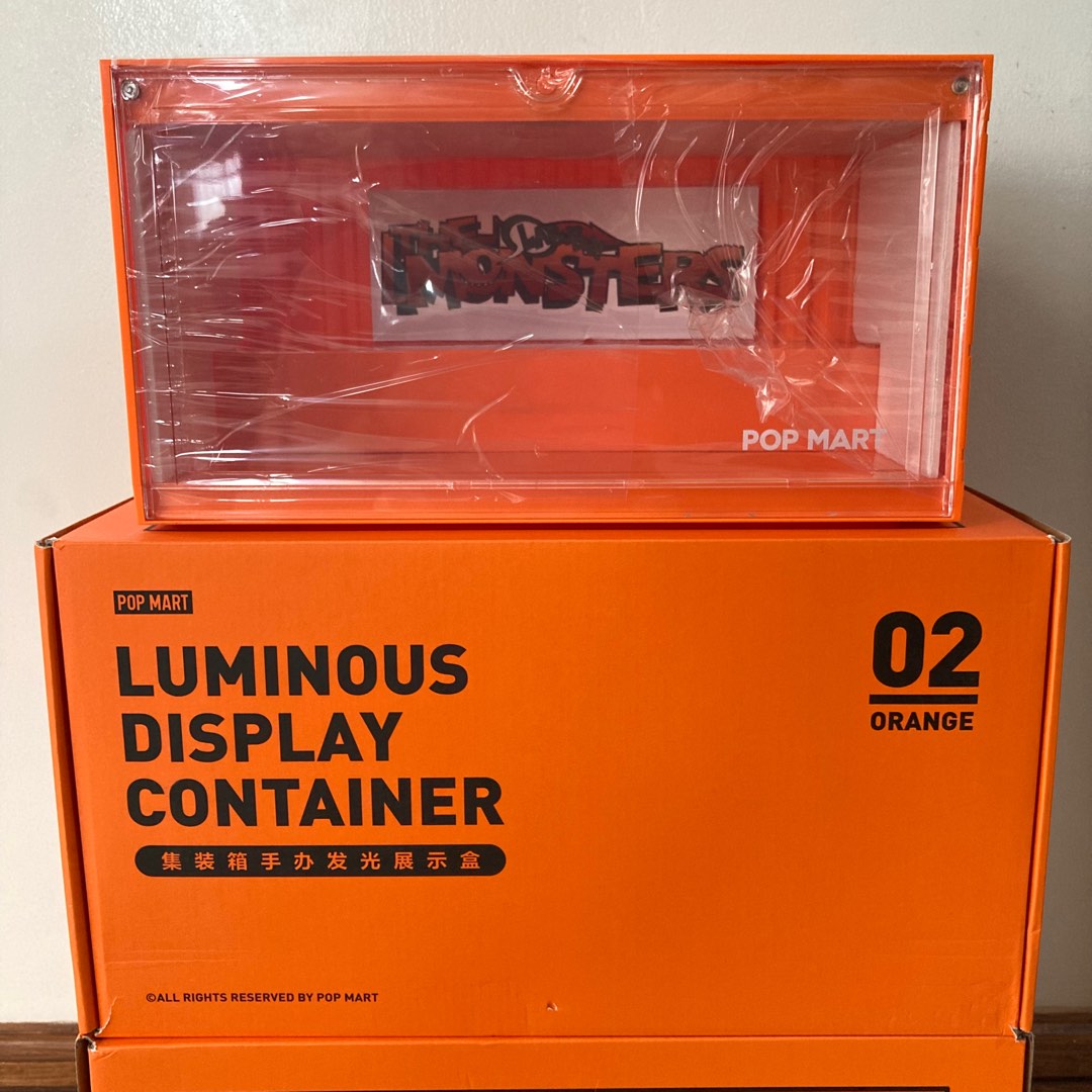 [Orange] POP MART Luminous Display Container, Hobbies & Toys, Toys ...