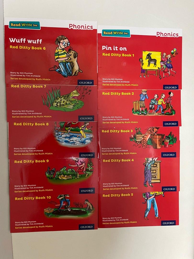 Oxford RWI Phonics Red Ditty Books (1-10), 興趣及遊戲, 書本 & 文具, 小說 & 故事書 ...