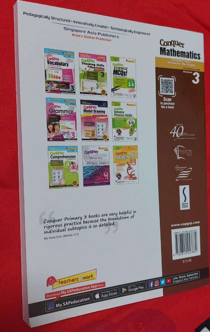 P3 Conquer math book, Hobbies & Toys, Books & Magazines, Assessment Books on Carousell