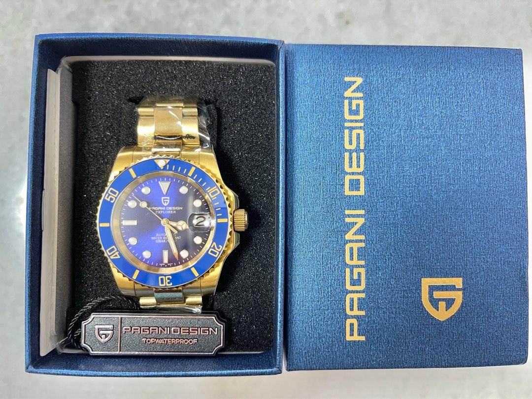 Pagani Design Submariner Gold Watch, Luxury, Watches on Carousell