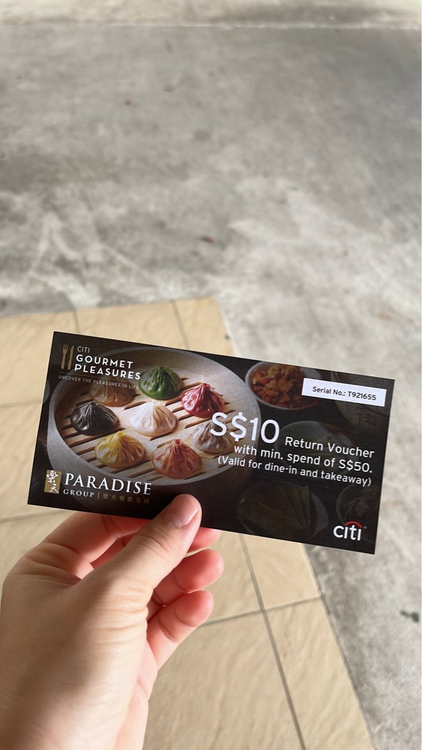 Paradise group return voucher, Tickets & Vouchers, Vouchers on Carousell